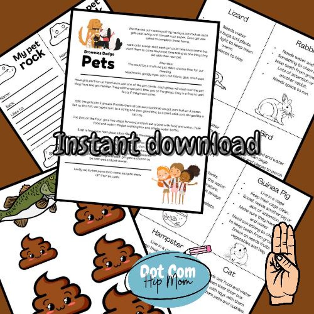 Girl Scout Brownie Pets Badge - Etsy