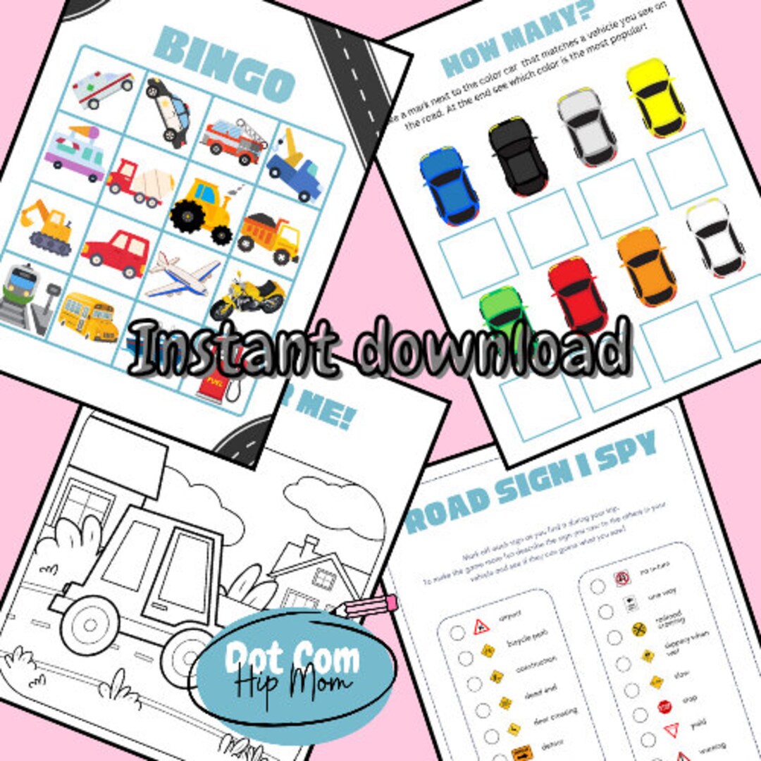 Kids Road Trip Activity Bundle - Etsy