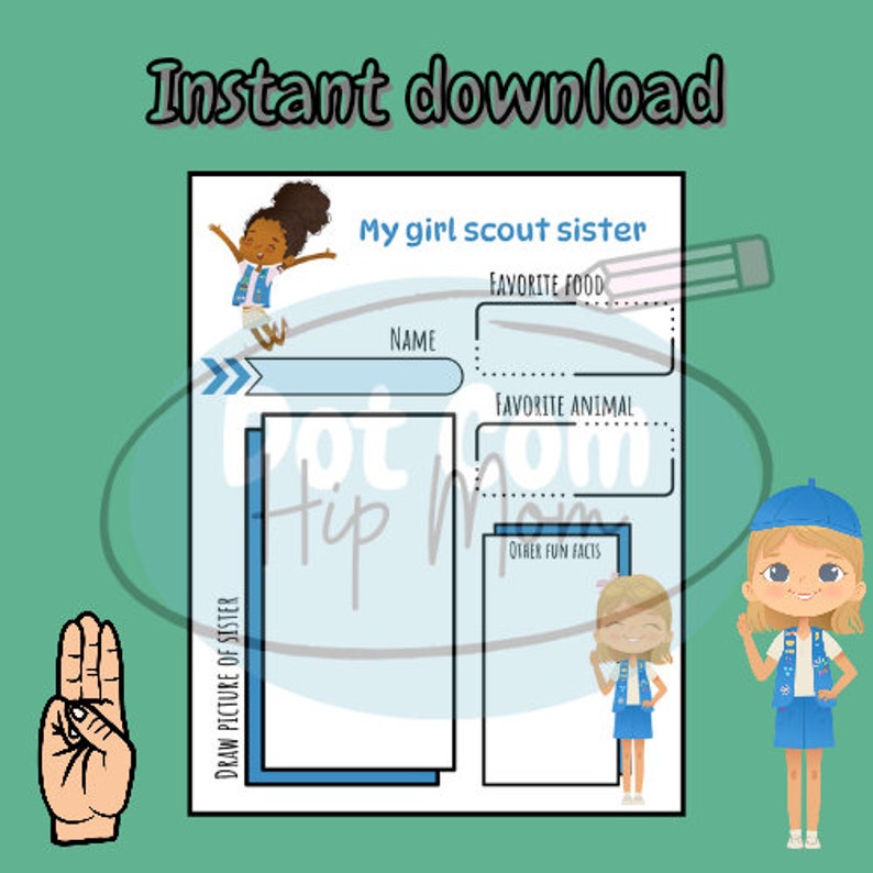Girl Scout Daisy Be a Sister to All Girl Scouts Lesson Plan and Print ...