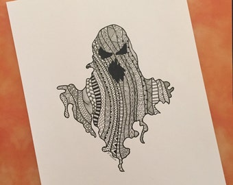 Hindu God Lord Ganesha Zentangle Art Print - Etsy