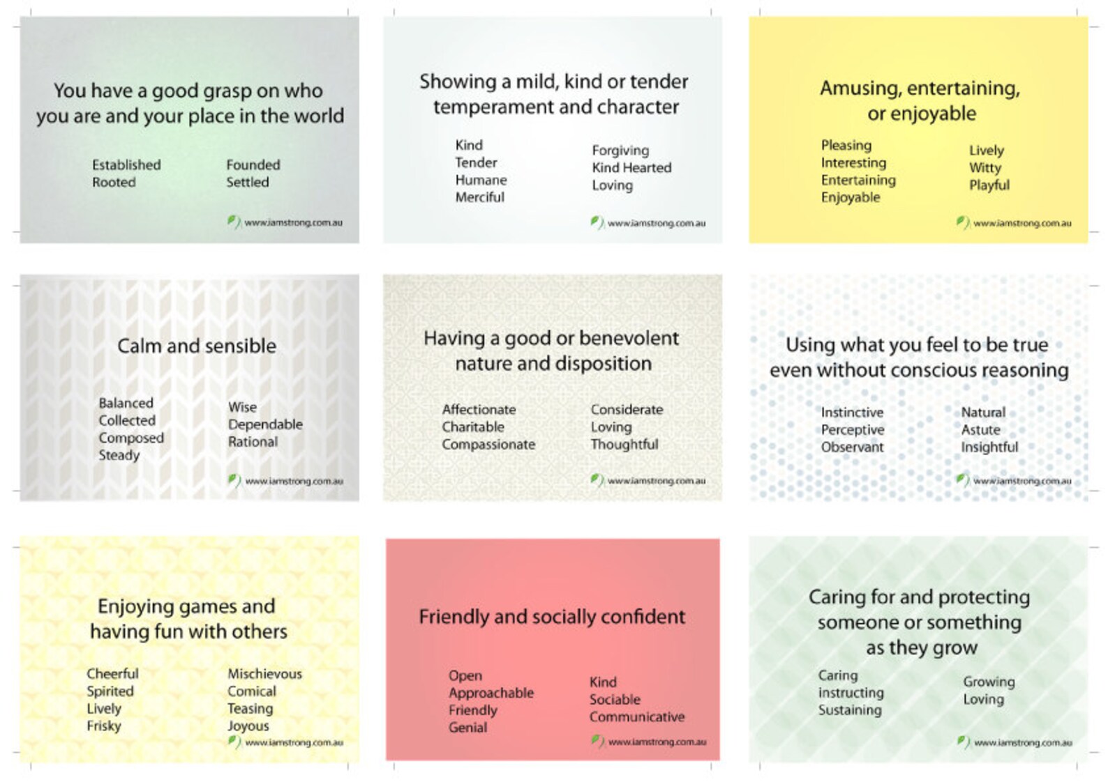 Strength Cards PDF Printable Cards 26 - 34 (of 50) - Etsy