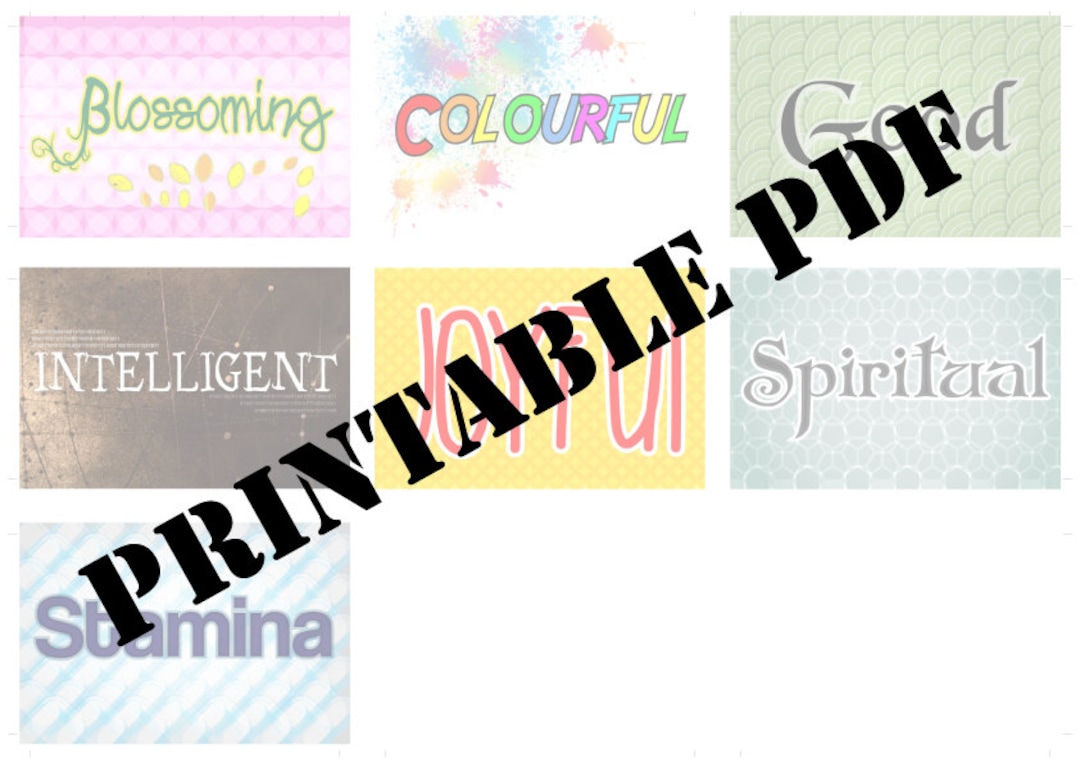 Strength Cards PDF Printable Cards 44 - 50 (of 50) - Etsy
