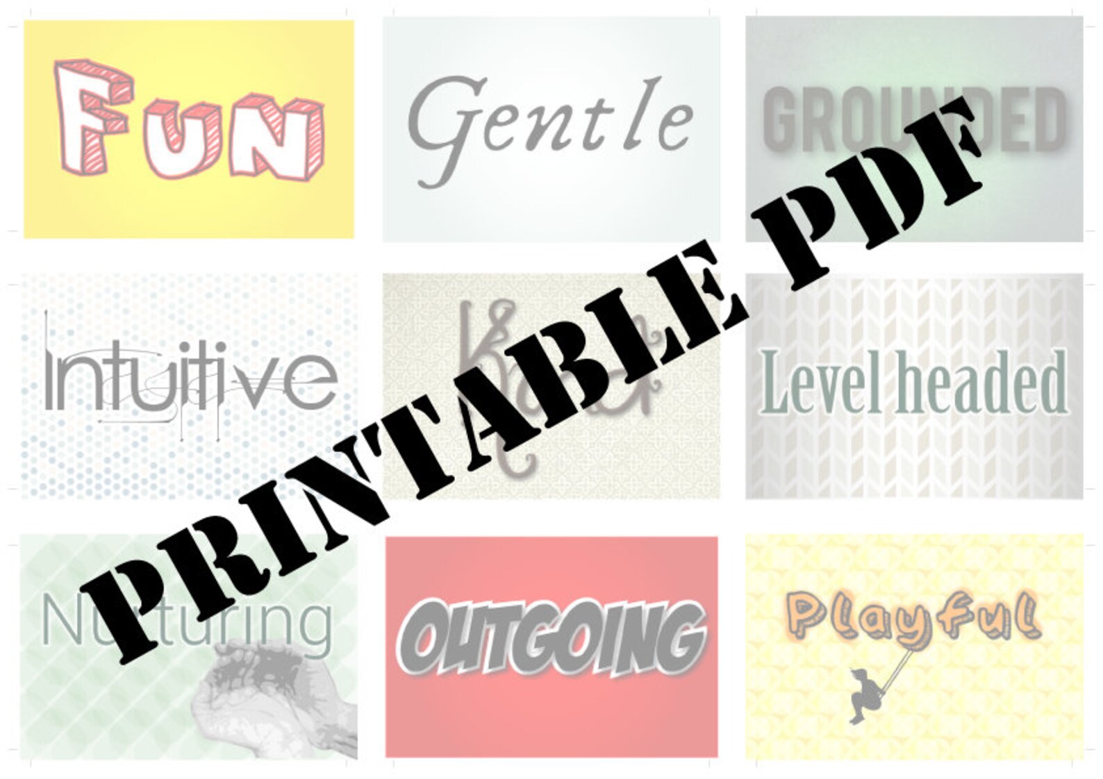 Strength Cards PDF Printable Cards 26 - 34 (of 50) - Etsy Australia