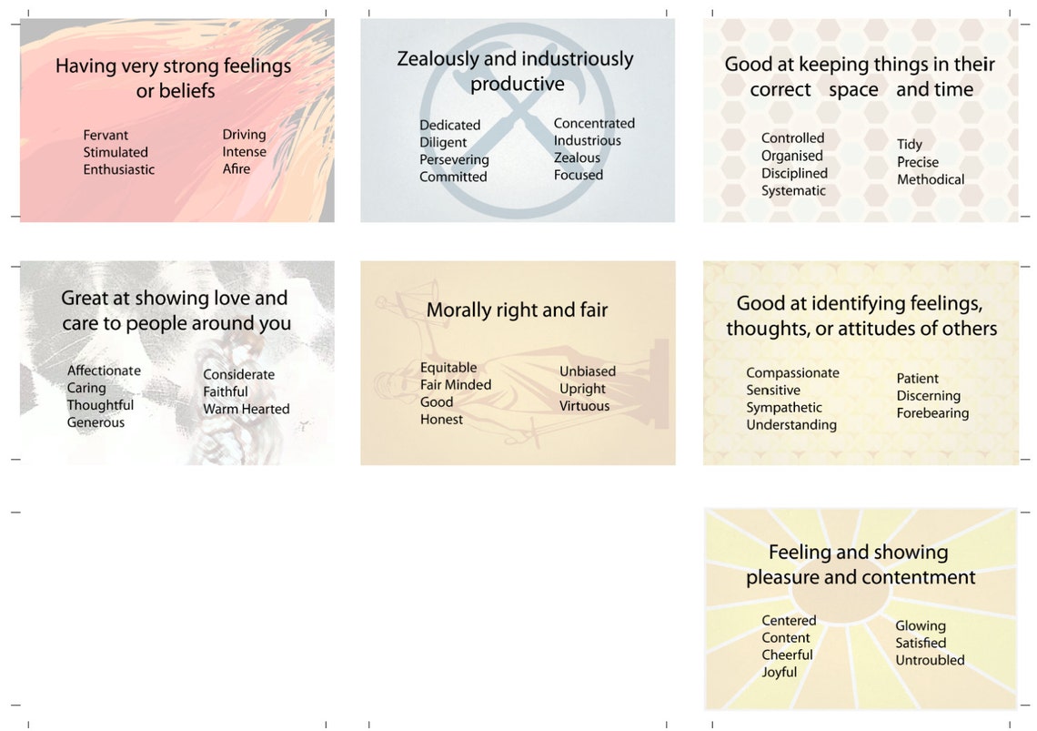 Strength Cards PDF Printable Cards 19 - 25 (of 50) - Etsy