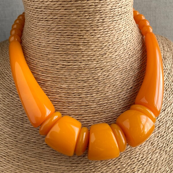 Big Bead Necklace - Etsy