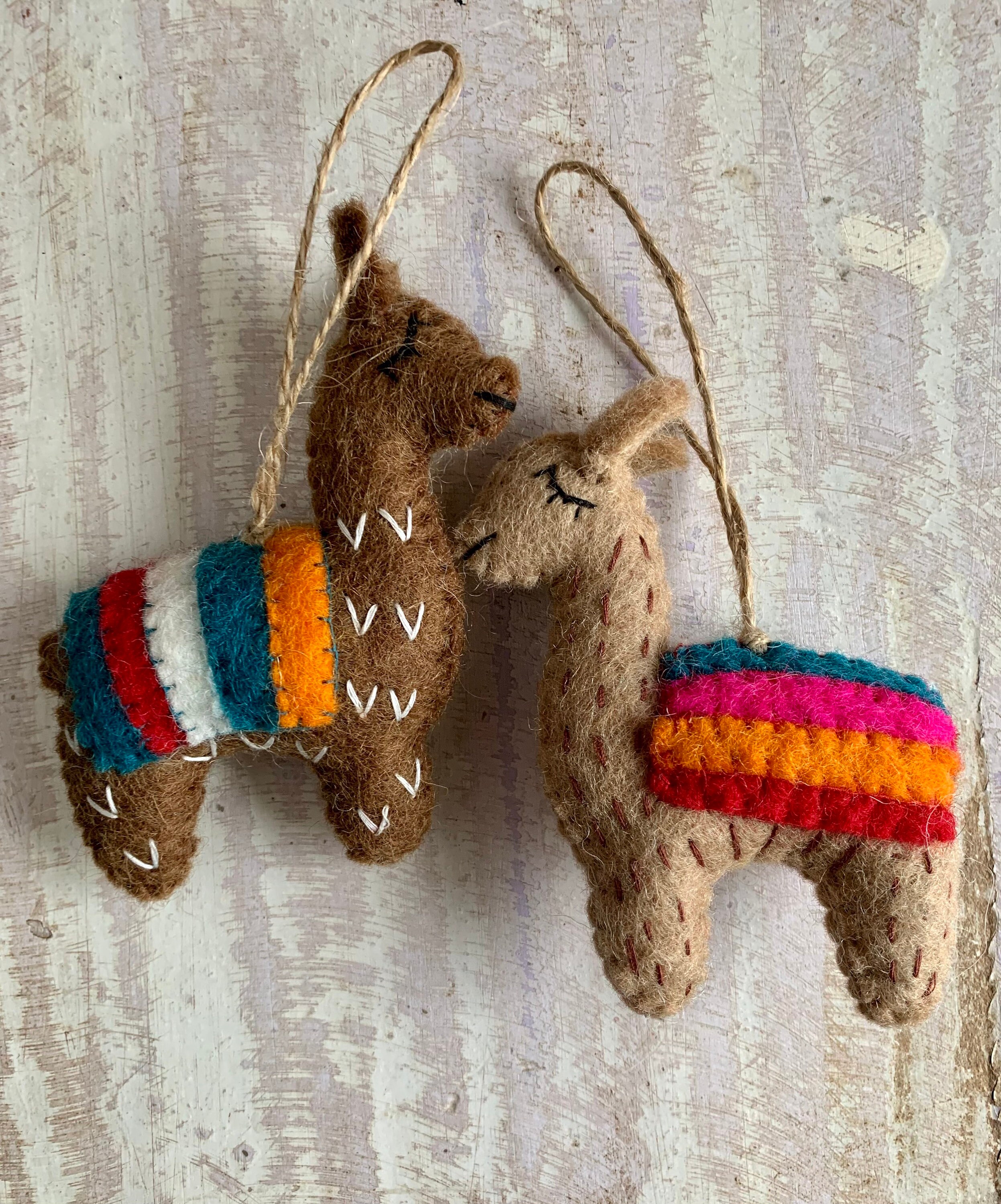 FELT LLAMA Handfelted in Nepal FAIRTRADE Felt Llama Wool - Etsy