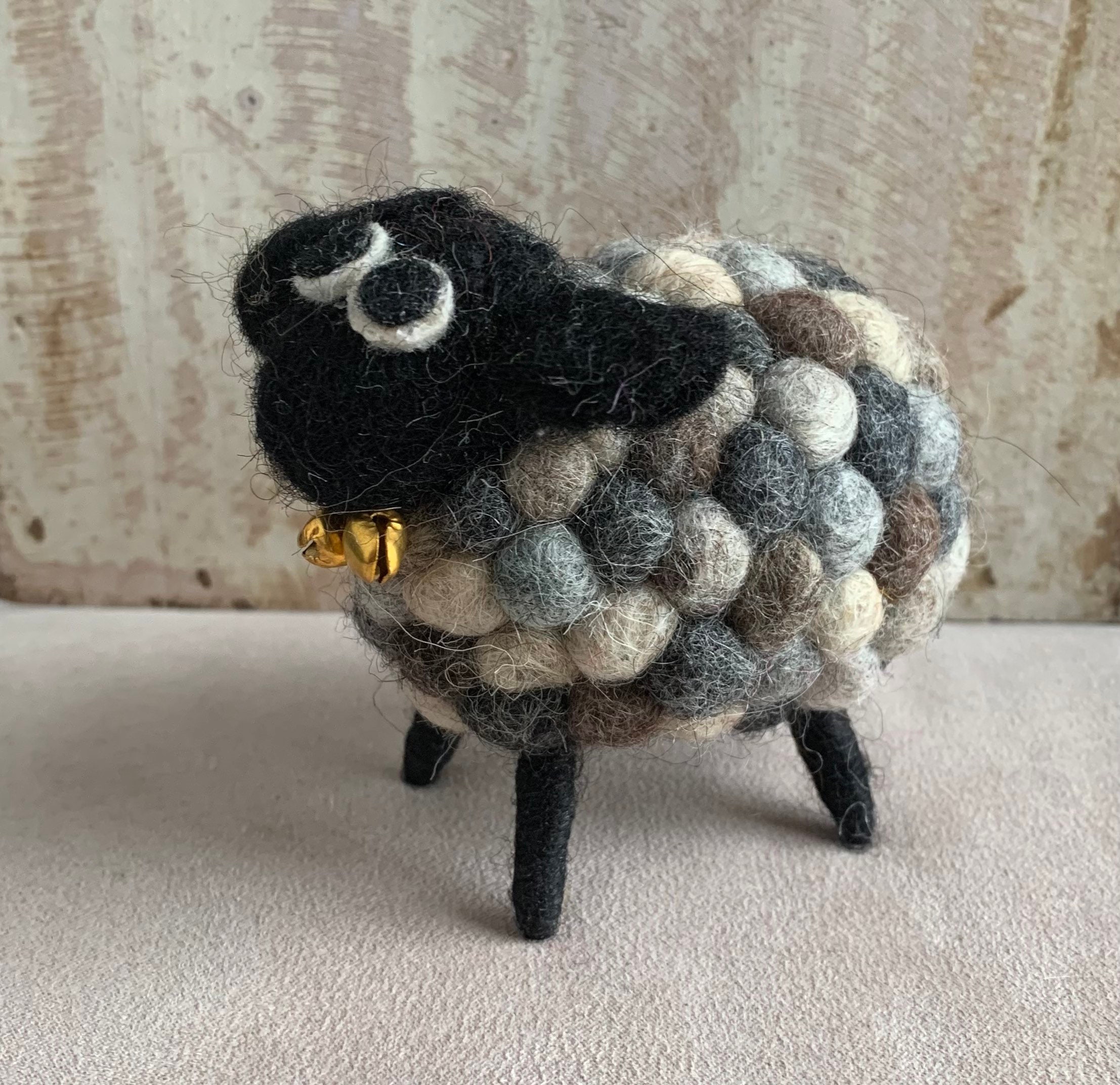 FELT SHEEP Handfelted in Nepal Ball Sheep Multicoloured - Etsy
