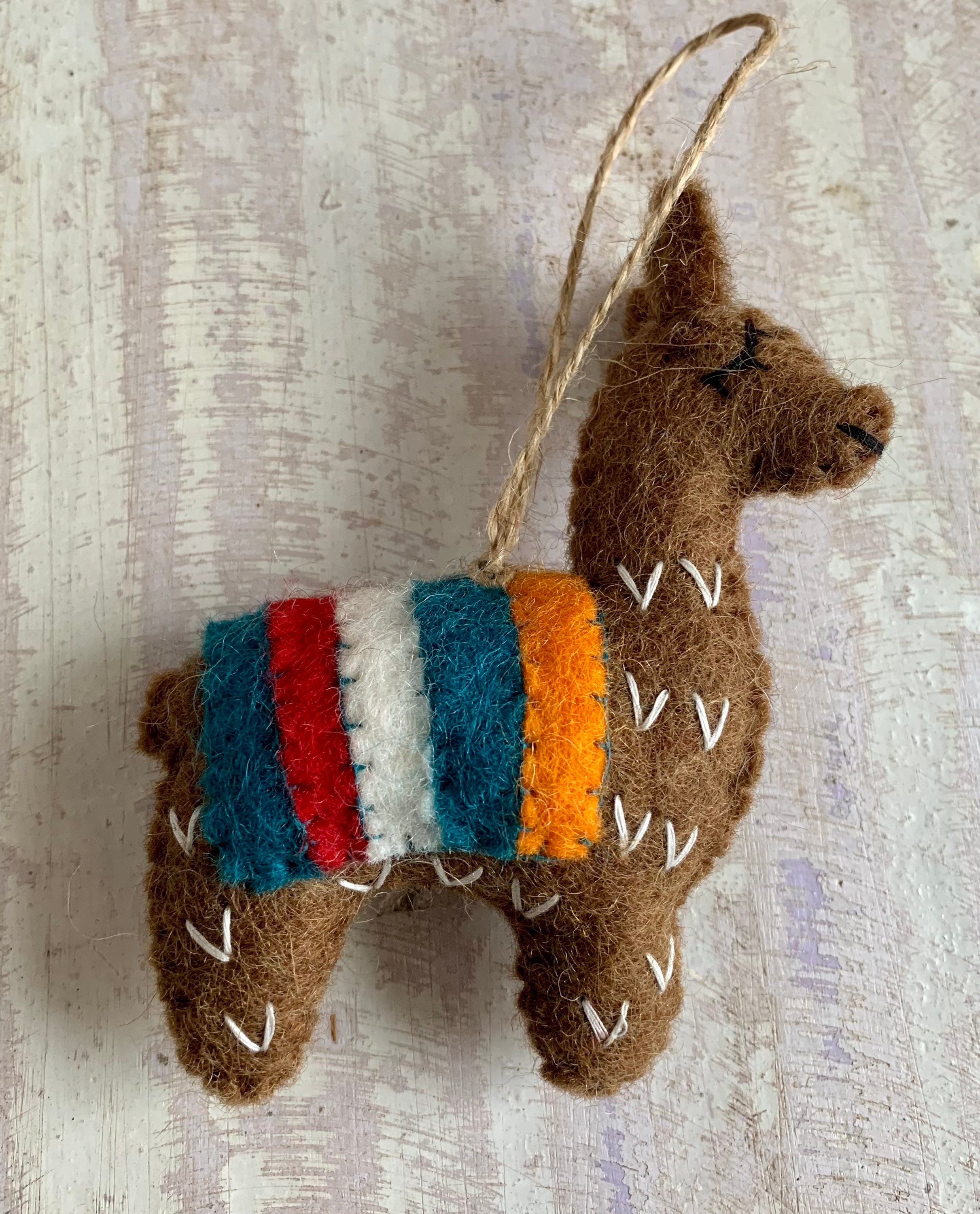 FELT LLAMA Handfelted in Nepal FAIRTRADE Felt Llama Wool - Etsy