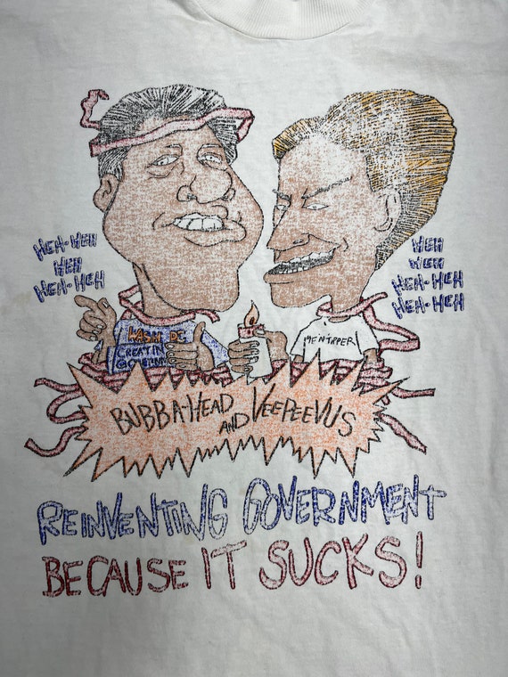 Vintage Bill Clinton & Al Gore Beavis and Butthead T-… - Gem