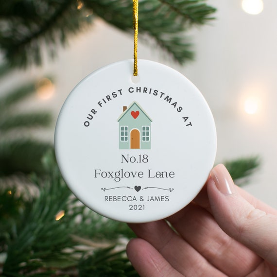 Personalised First Christmas in New Home Decoration First - Etsy