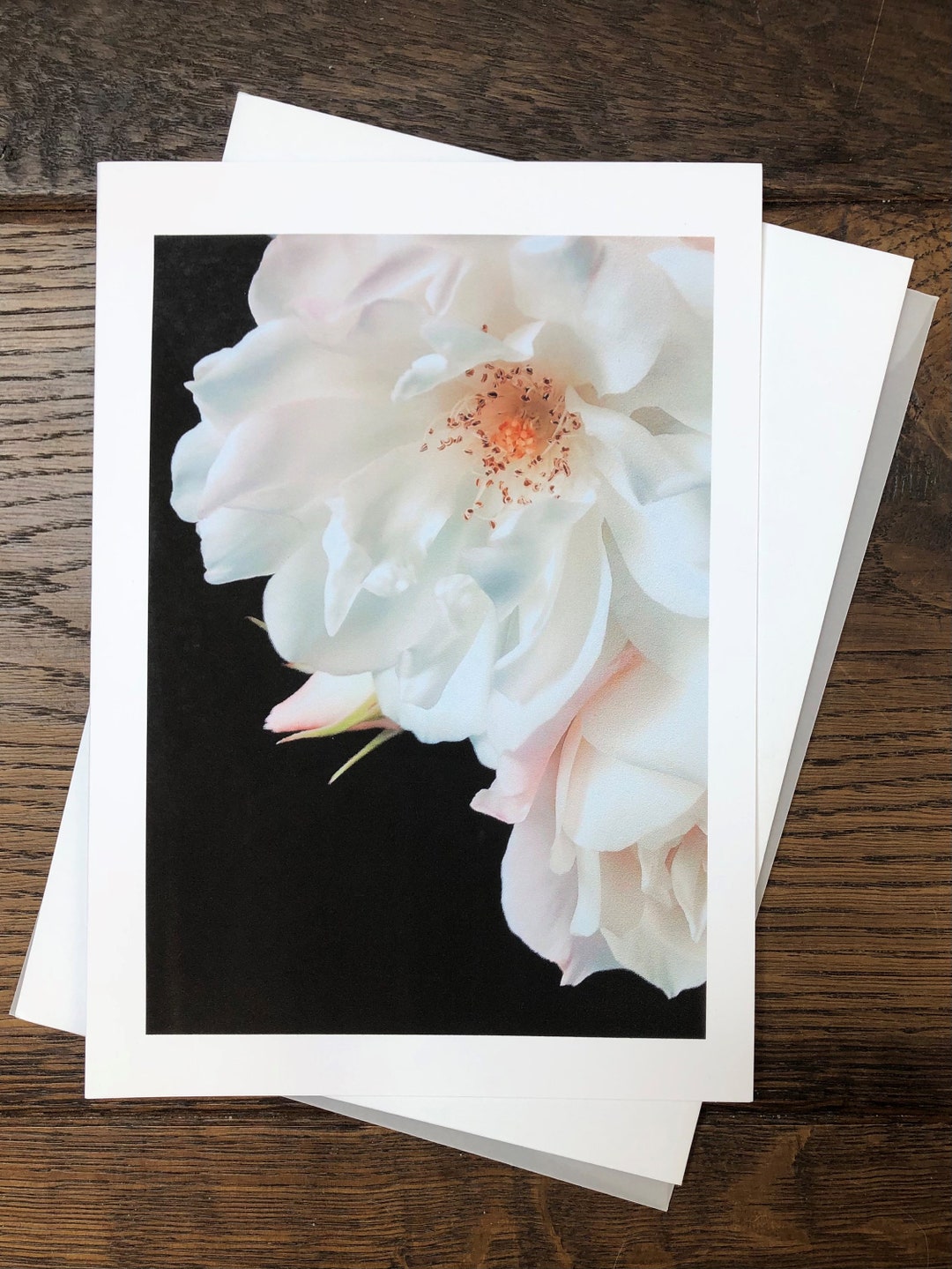 White Rose Note Card, White Rose Photograph, Floral Note Cards ...