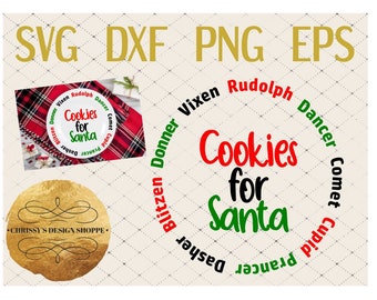 Cookies for Santa SVG DXF PNG Cut File - Christmas Plate Svg Cut File ...