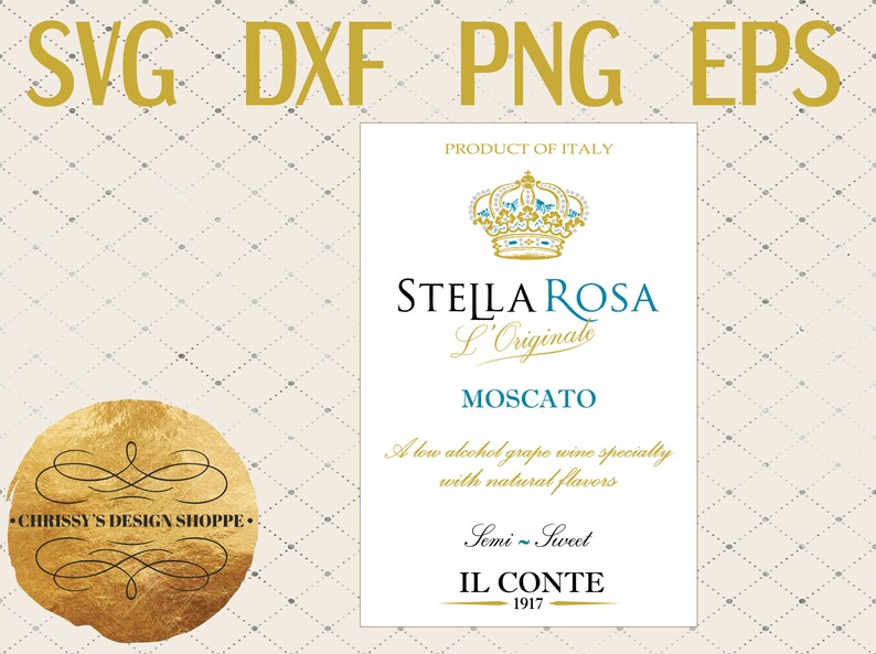 Moscato Wine label | Etsy