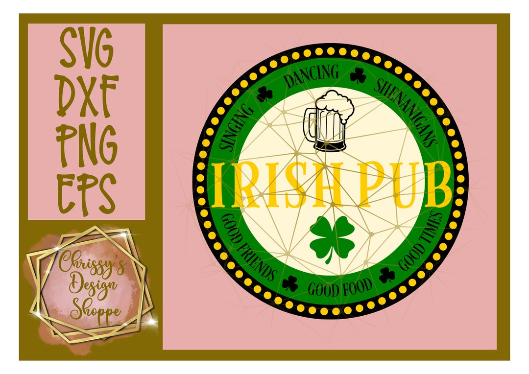 Irish Pub SVG DXF Cut File - Etsy