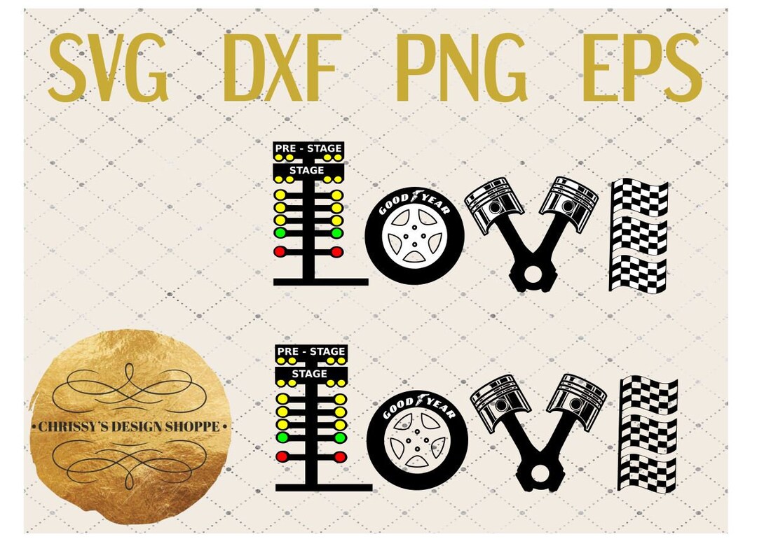 Love Racing Cut File - Etsy
