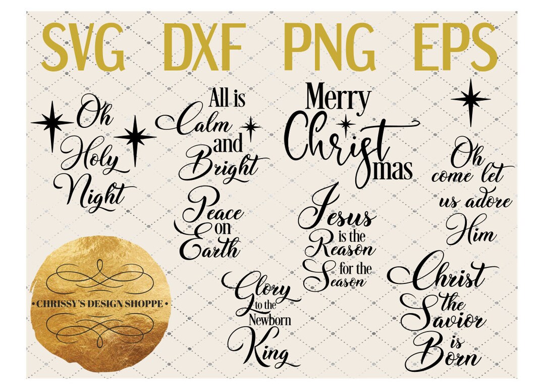 Religious Christmas Bundle 8 Files SVG DXF Cut File - Etsy