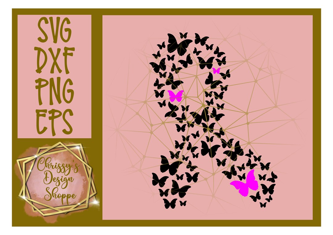 Butterfly Awareness Ribbon Cut File - Etsy