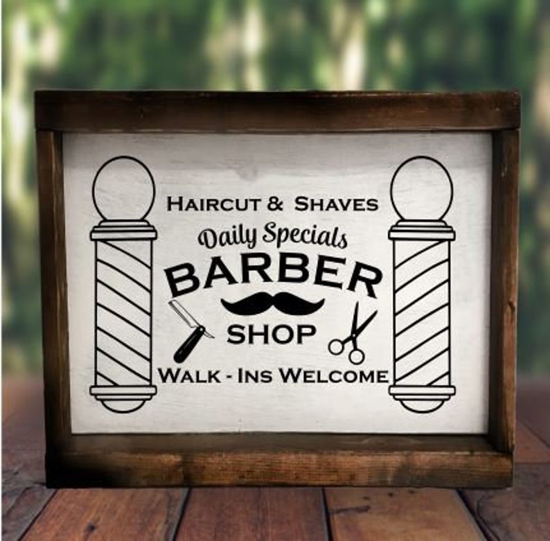 Barber Shop SVG DXF Cut File | Etsy