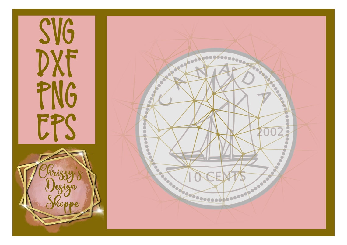 Canadian Dime SVG DXF Cut File - Etsy