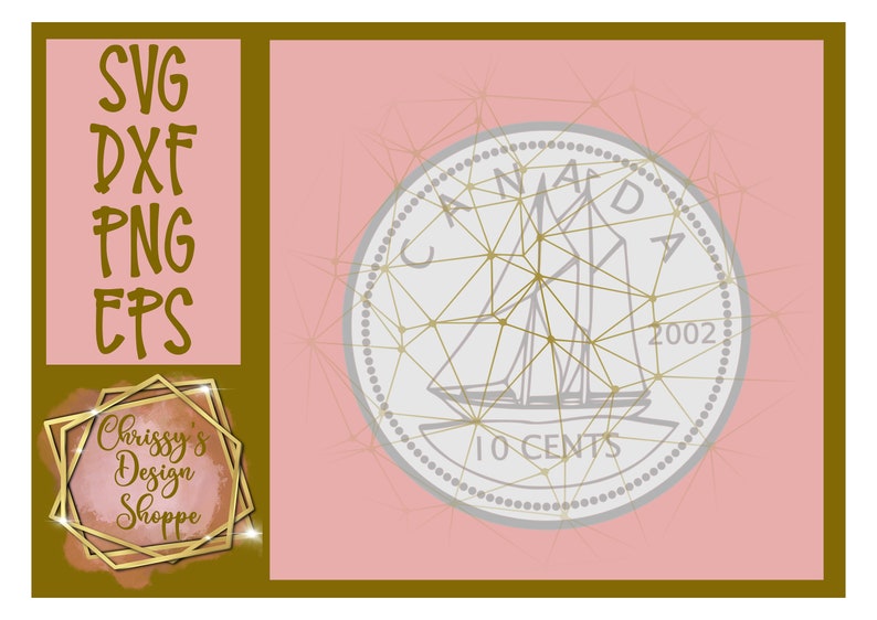 Canadian Dime SVG DXF Cut File - Etsy Ireland