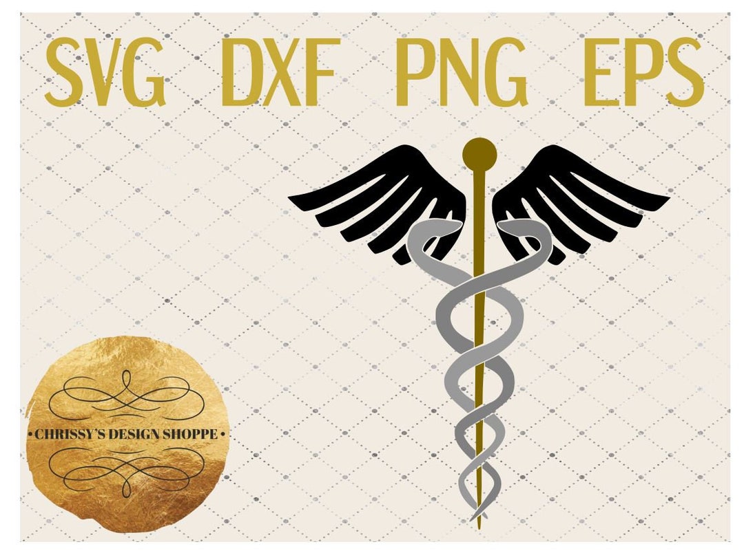 Caduceus Medical SVG - Etsy