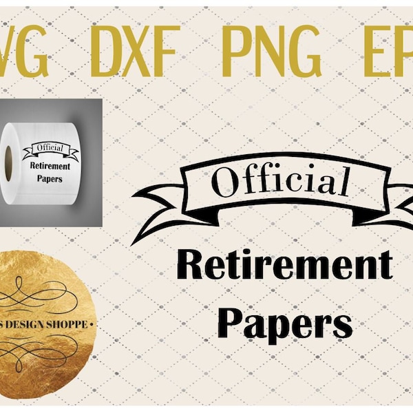 Official Retirement Paper Svg - Etsy