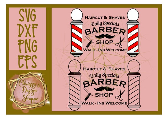 Barber Shop SVG DXF Cut File - Etsy