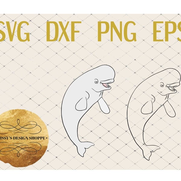 Beluga Whale Svg - Etsy