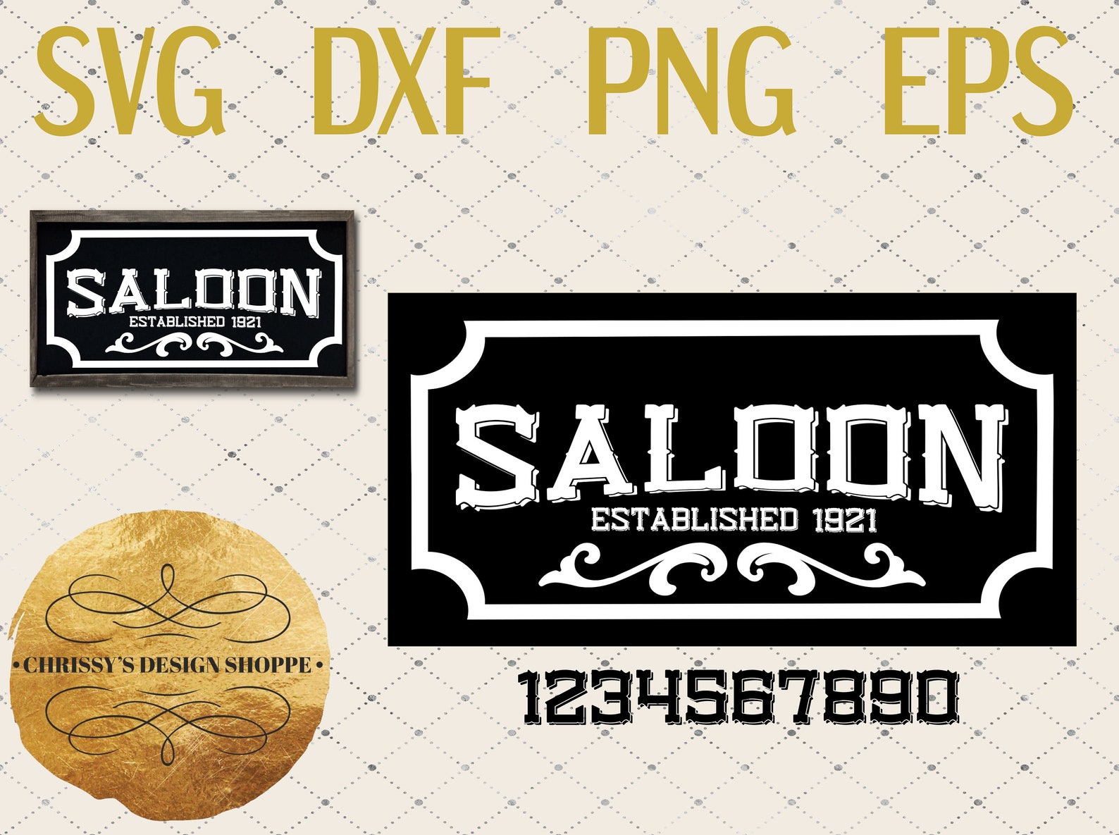 Saloon SVG DXF Cut File | Etsy