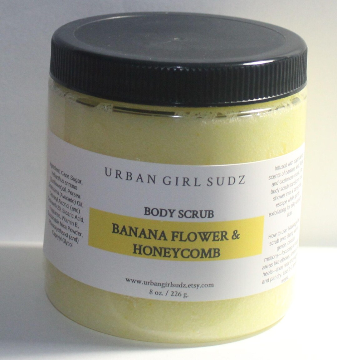 Banana Flower Honeycomb Body Scrub, Exfoliating Sugar Scrub (8 Oz) - Etsy