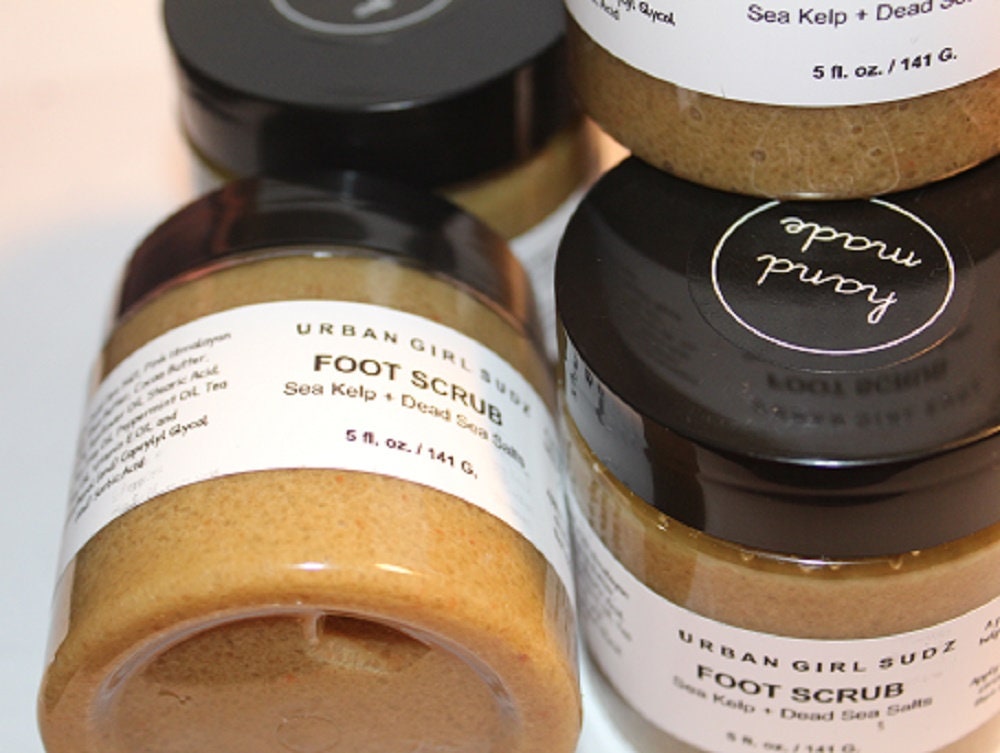 FOOT SCRUB, With Sea Kelp and Dead Sea Salt to Soften Dry Calloused ...