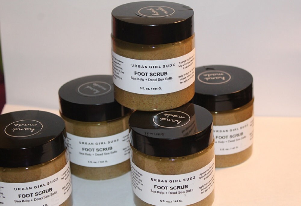 FOOT SCRUB, With Sea Kelp and Dead Sea Salt to Soften Dry Calloused ...
