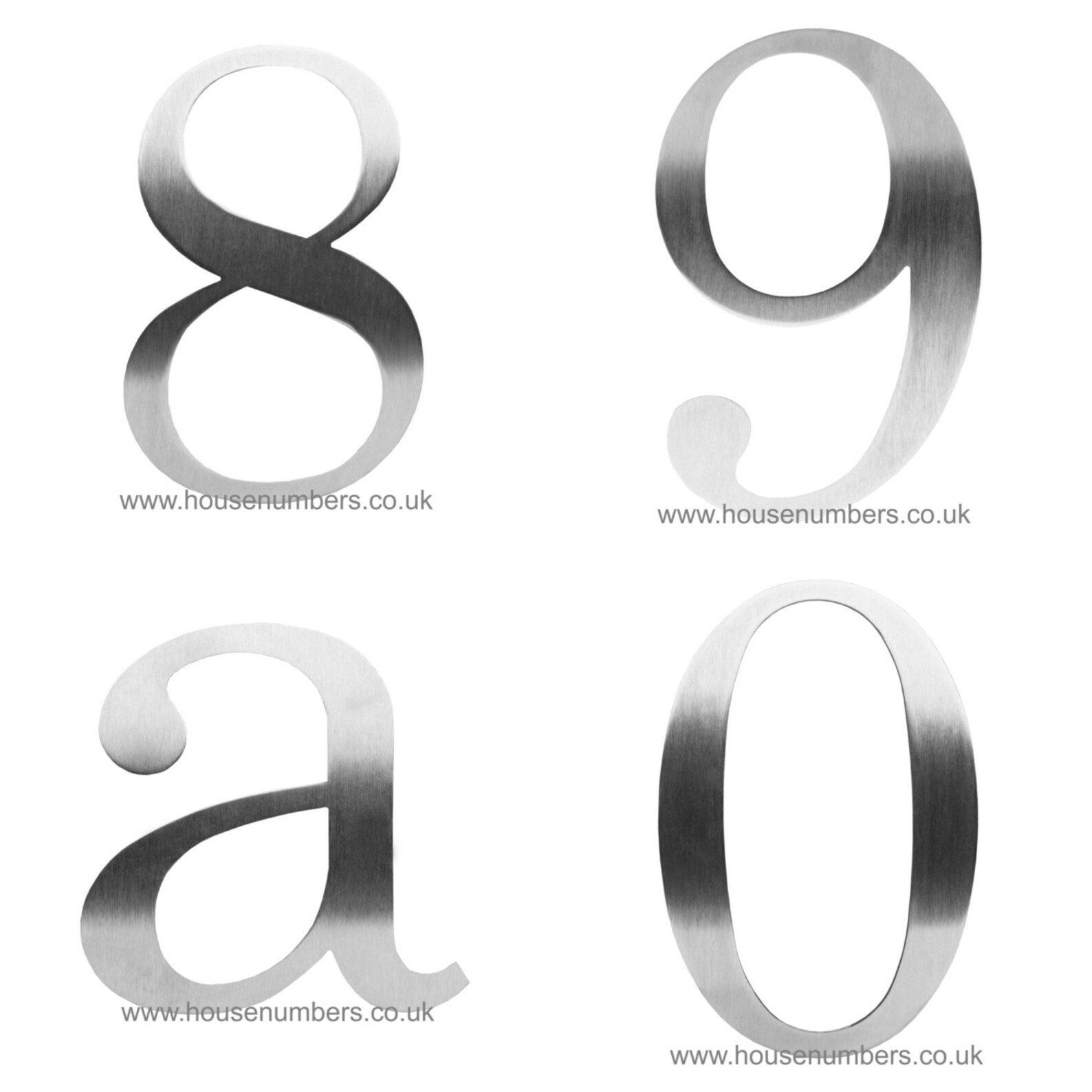 Designer House Numbers Stainless Steel Century Font House - Etsy UK