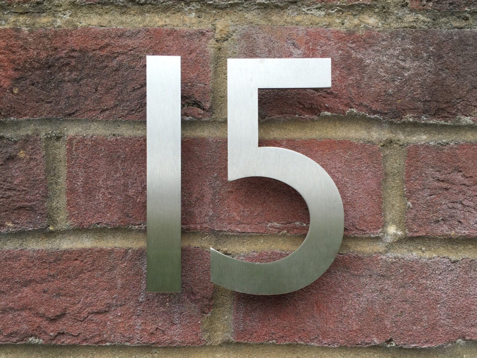 Modern House Numbers, Stainless Steel Gill Sans Font House Numbers ...