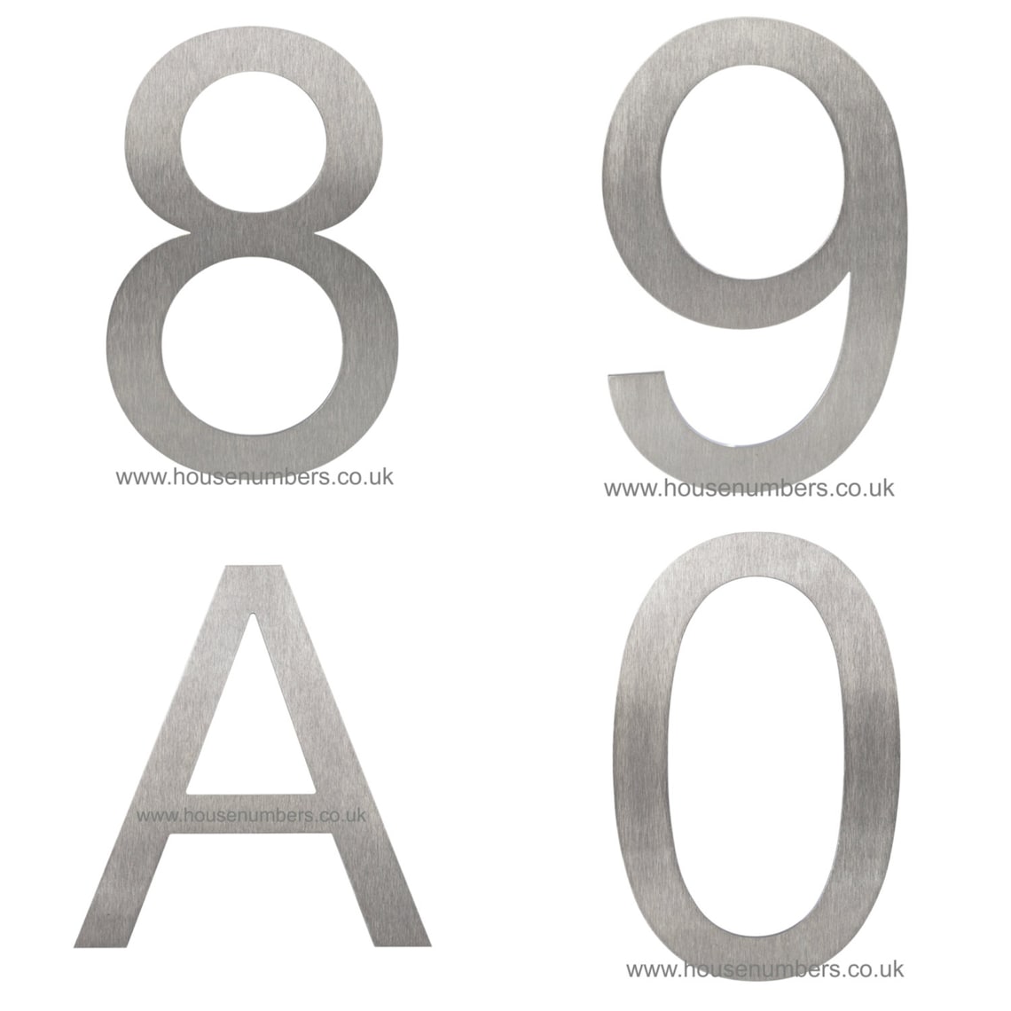 Contemporary House Numbers Stainless Steel Sans Serif Font | Etsy