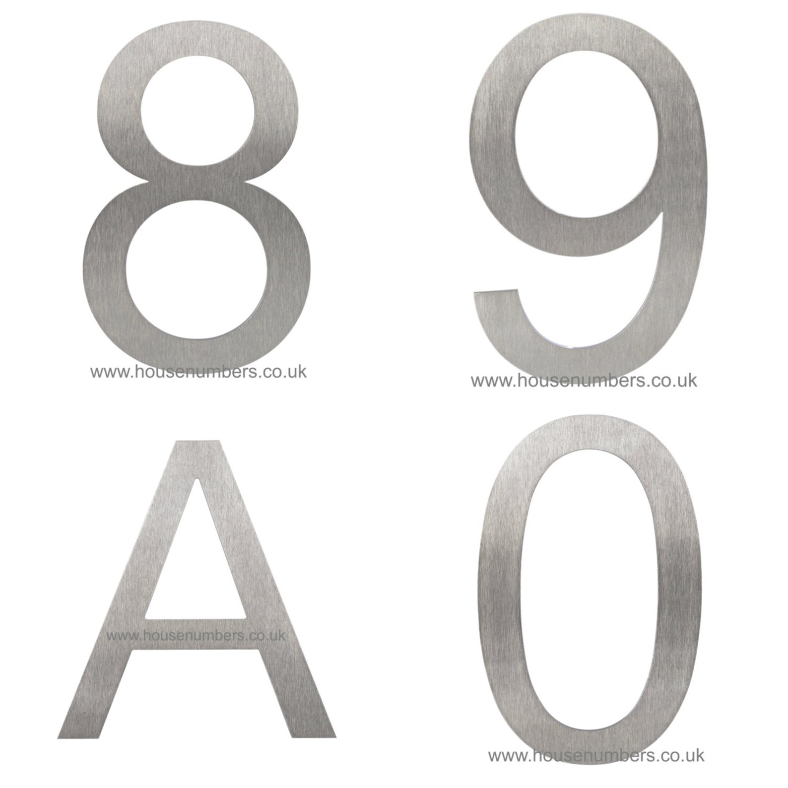 Contemporary House Numbers Stainless Steel Sans Serif Font | Etsy