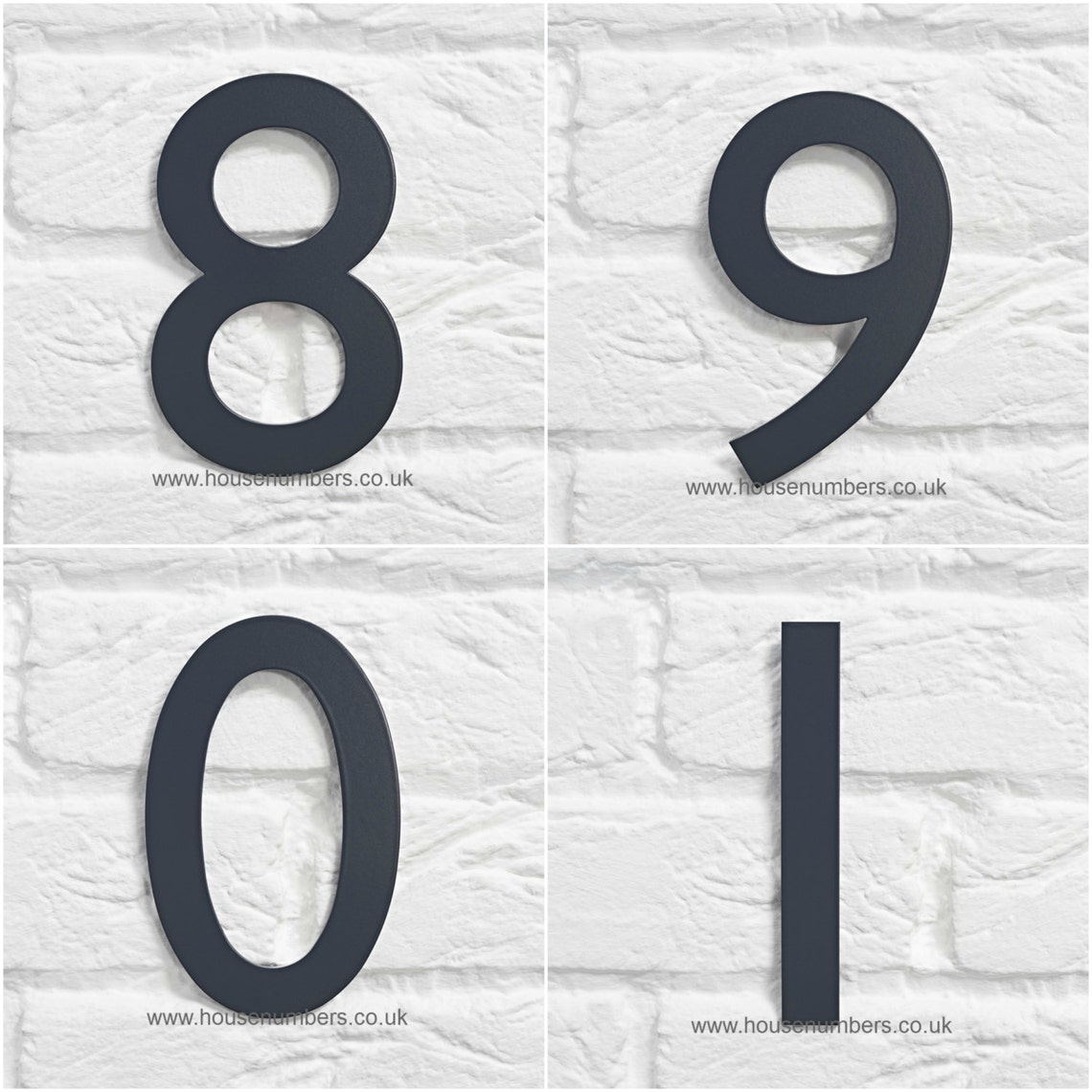 Grey House Numbers House Numbers Individual House Number - Etsy