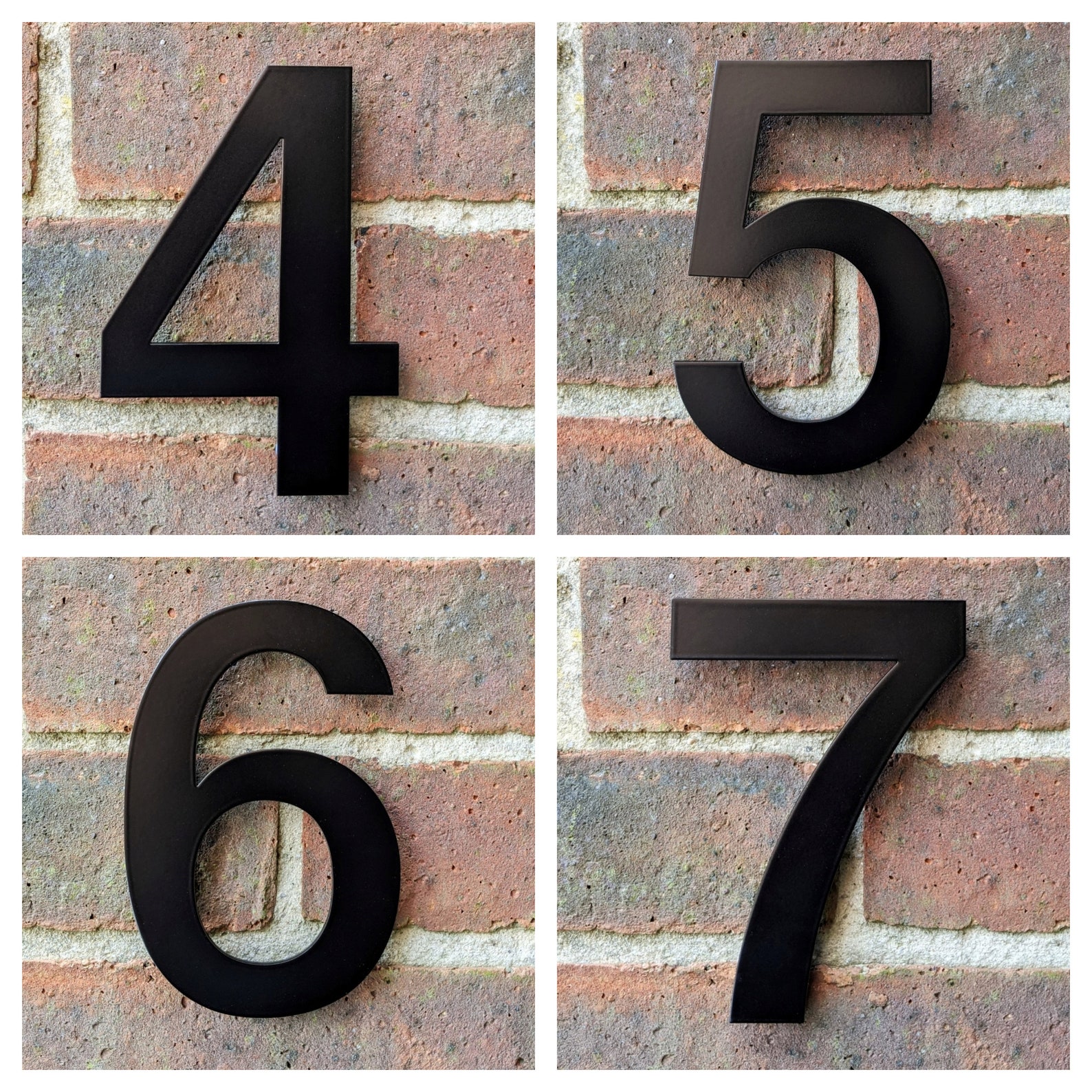 Black House Number House Number Black Helvetica House - Etsy UK
