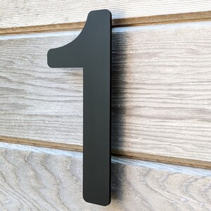 Modern Black House Numbers 20cm Acrylic Floating Matt Black House ...