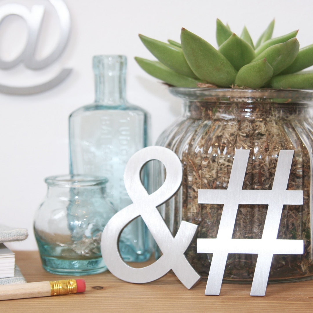 Hashtag Symbol Set, # @ &, Hashtag, Wall-mounted Hashtag, Hashtag Wall ...