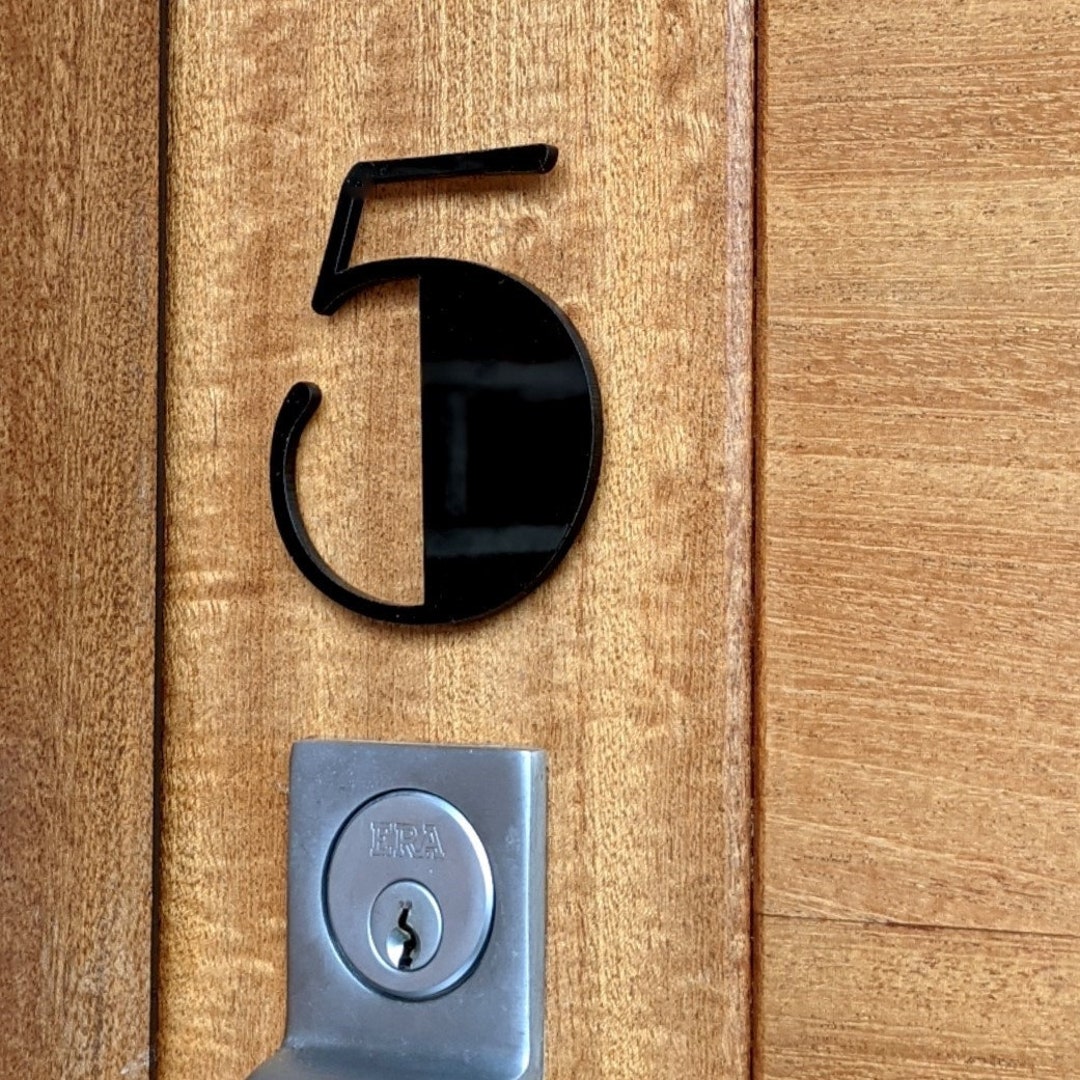 Art Deco Acrylic Door Number - Etsy UK
