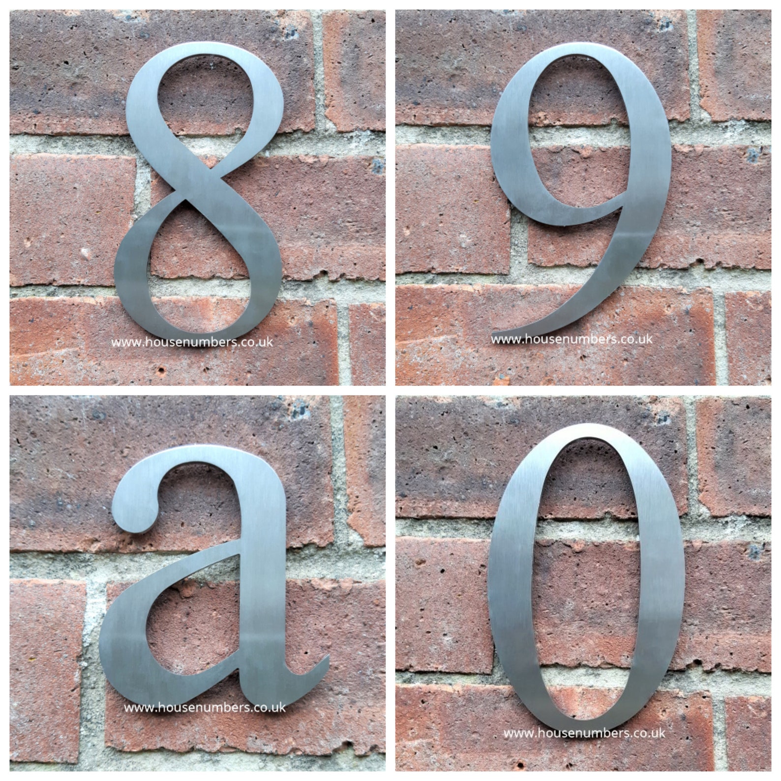 Traditional House Numbers, Stainless Steel House Numbers, Times New ...
