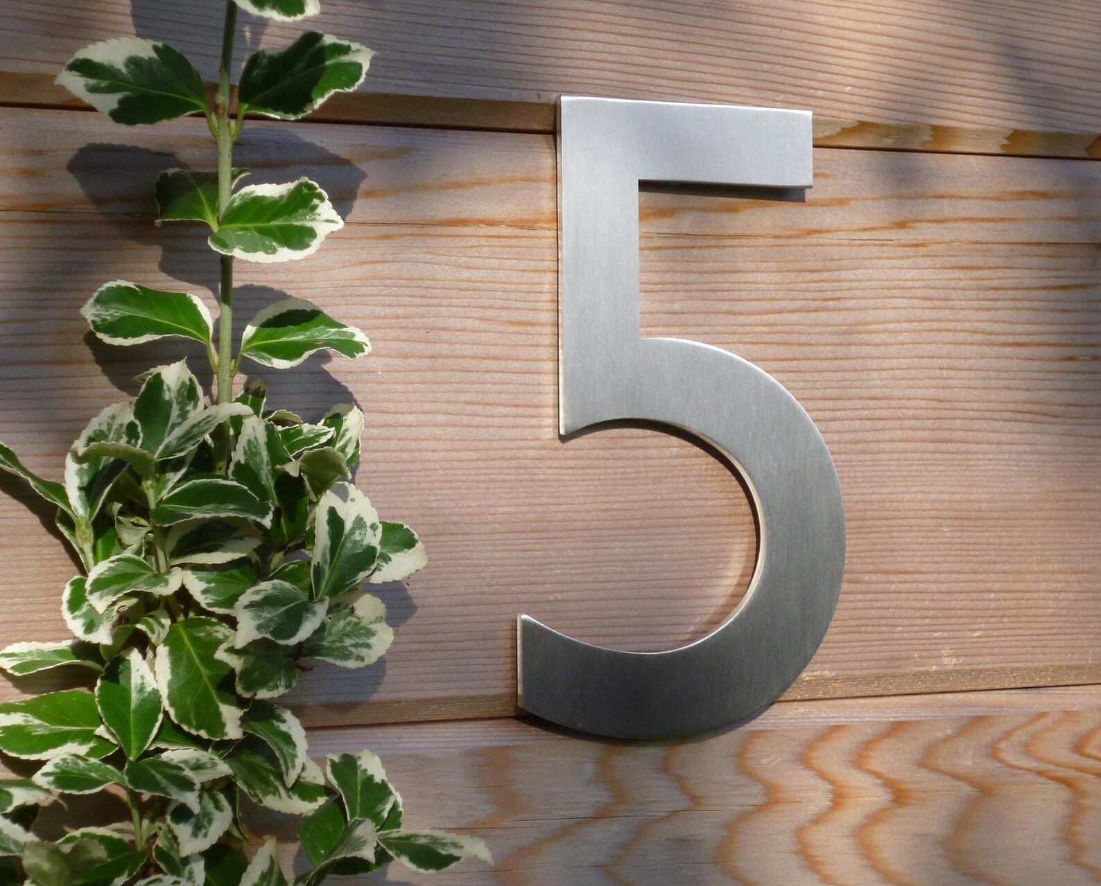 Modern House Numbers, Stainless Steel Gill Sans Font House Numbers ...