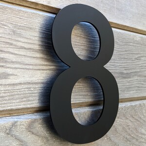 Modern Black House Numbers 20cm Acrylic Floating Matt Black House ...