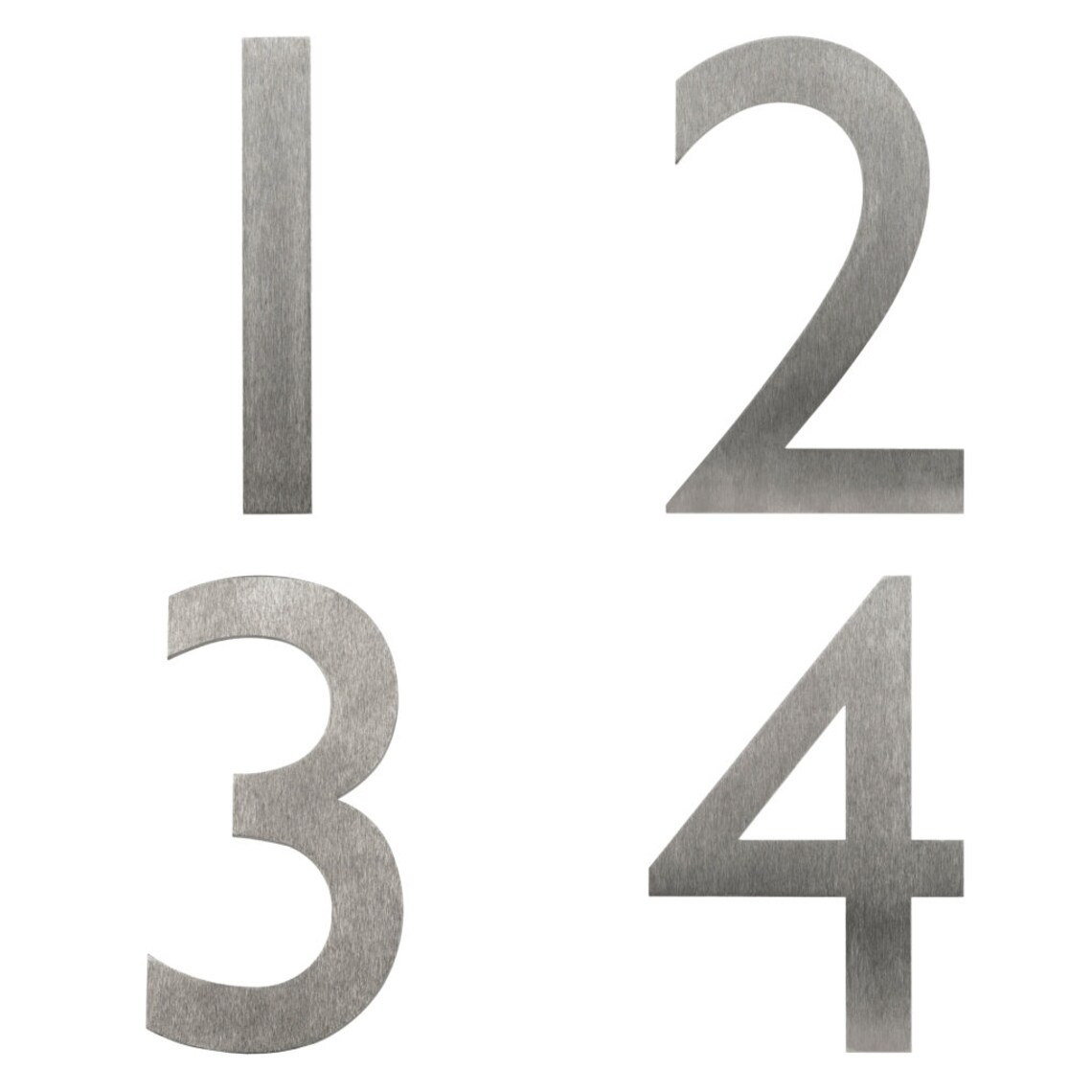 Modern House Numbers, Stainless Steel Gill Sans Font House Numbers ...