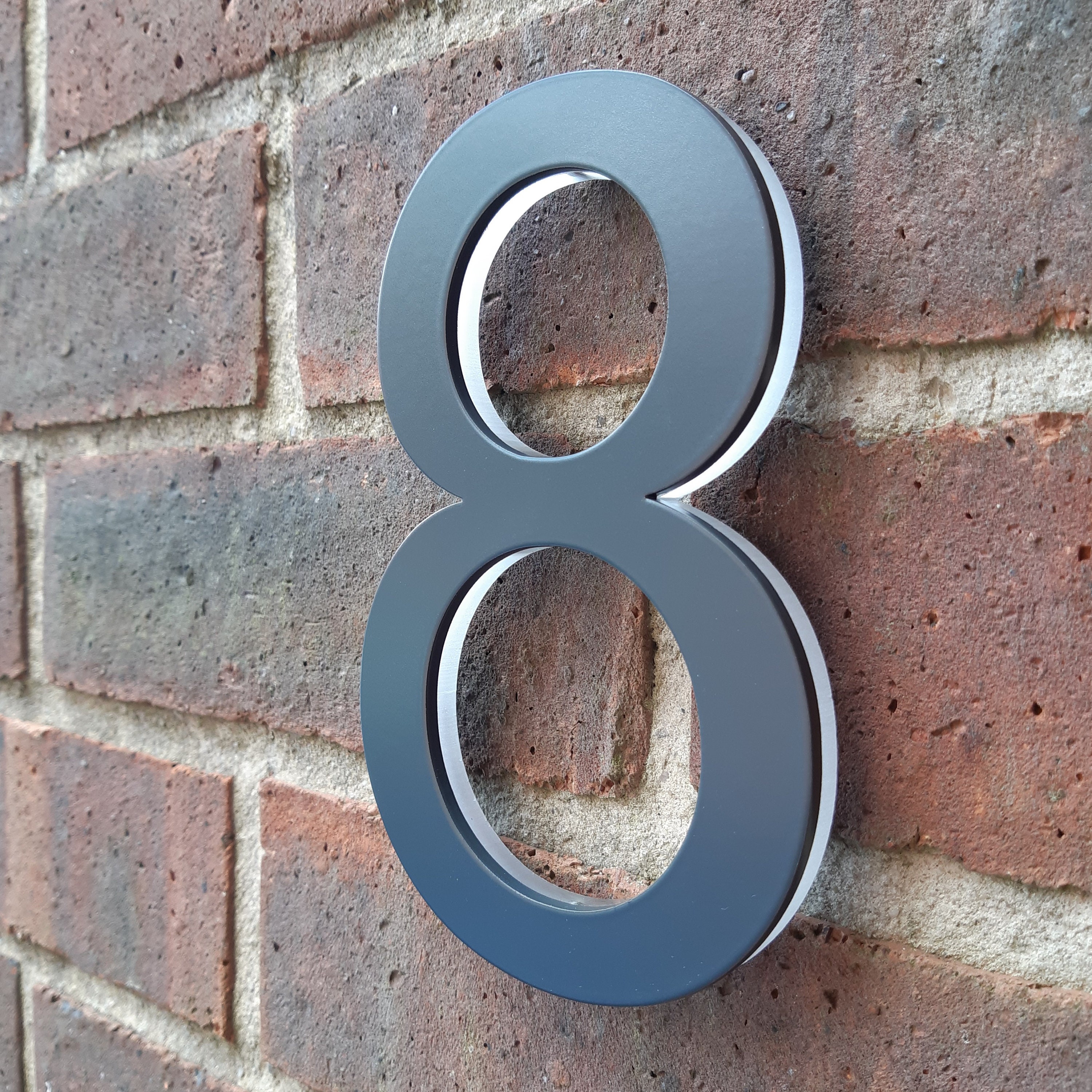 3D House Numbers Anthracite Grey House Numbers Modern 3D | Etsy
