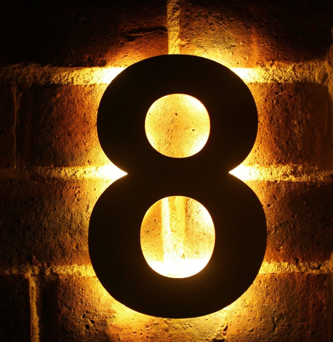 LED Illuminated House Numbers, Light up House Numbers, Backlit House ...