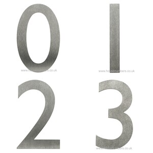 Door Numbers - Stainless Steel Door Number - Modern Door Number - 95mm ...