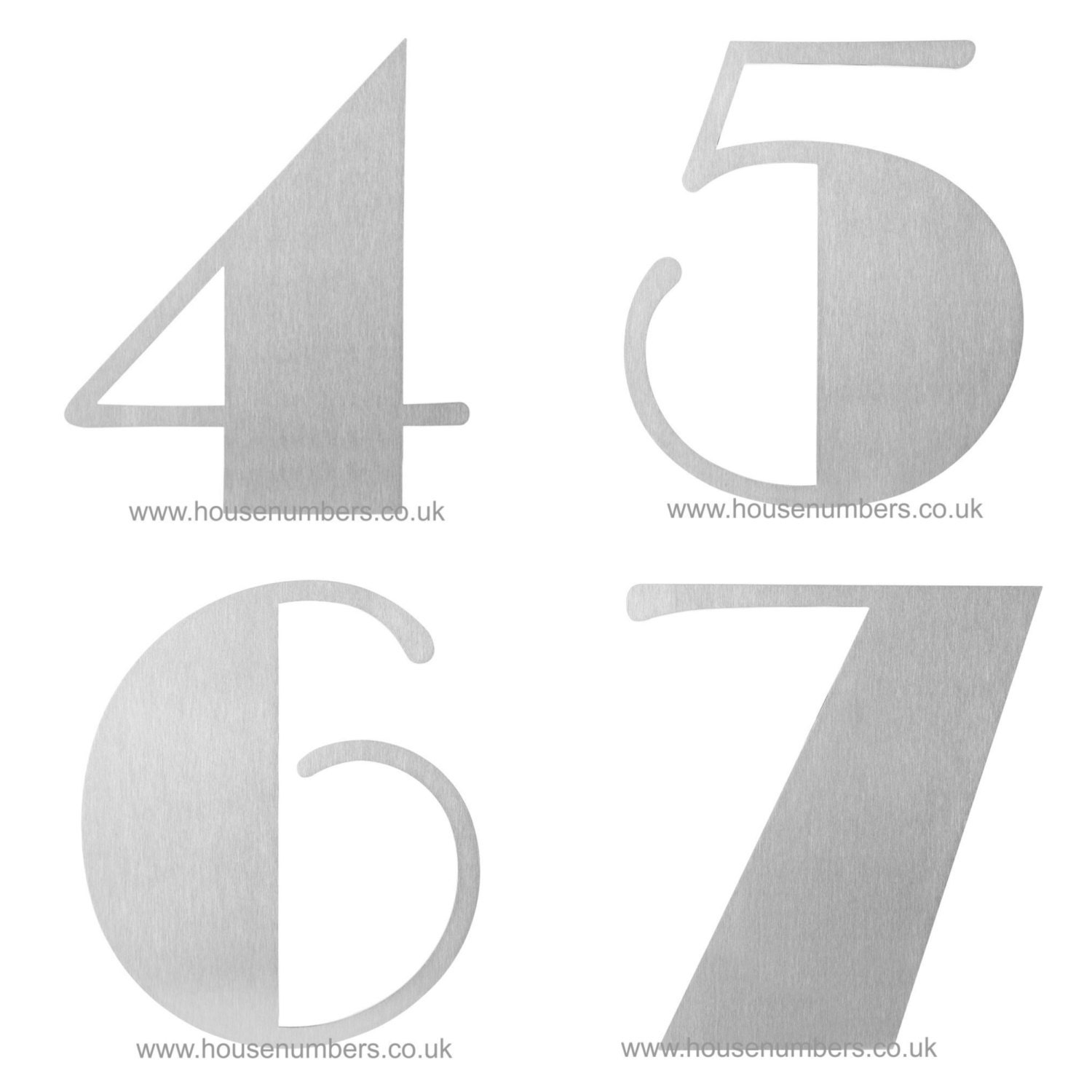 Art Deco House Numbers Stainless Steel House Numbers Art - Etsy