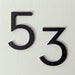 Modern Matt Black Door Number, 75mm Small Door Number, Stick on Door ...